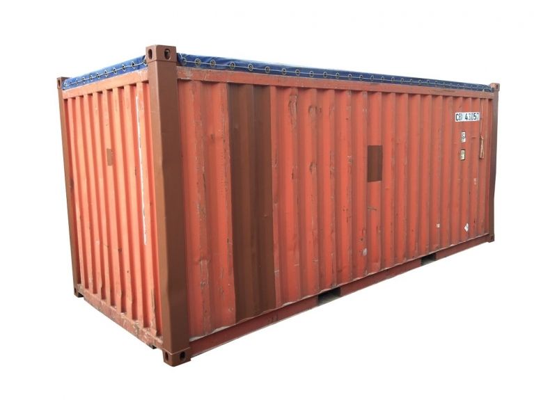 20ft Open Top Original with Removable Header container - Used - B ...