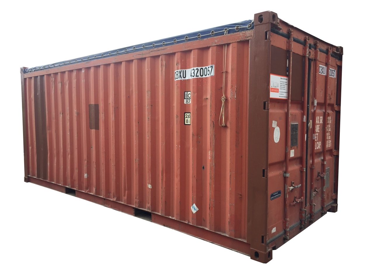 20ft Open Top Original with Removable Header container - Used - B ...